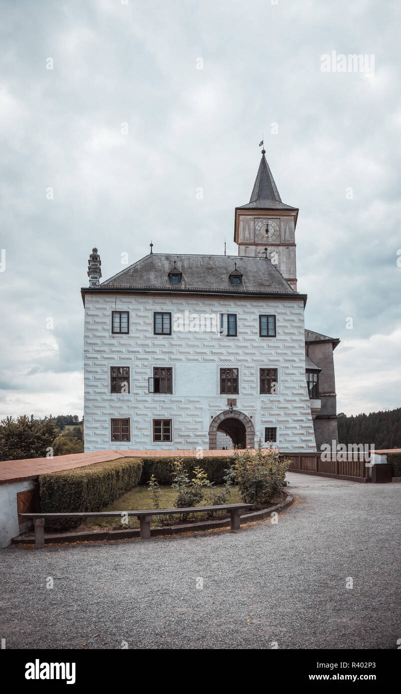 Vertical photo with ancient castle on south of check republic. Castle ...