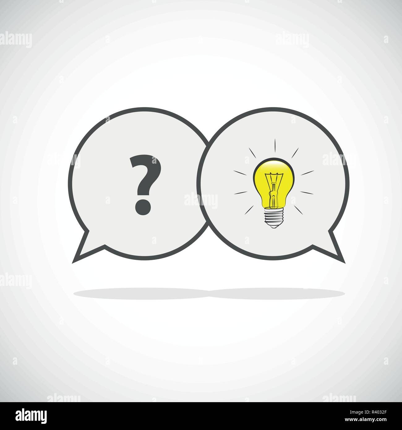 icon of communication question and idea vector illustration EPS10 Stock ...