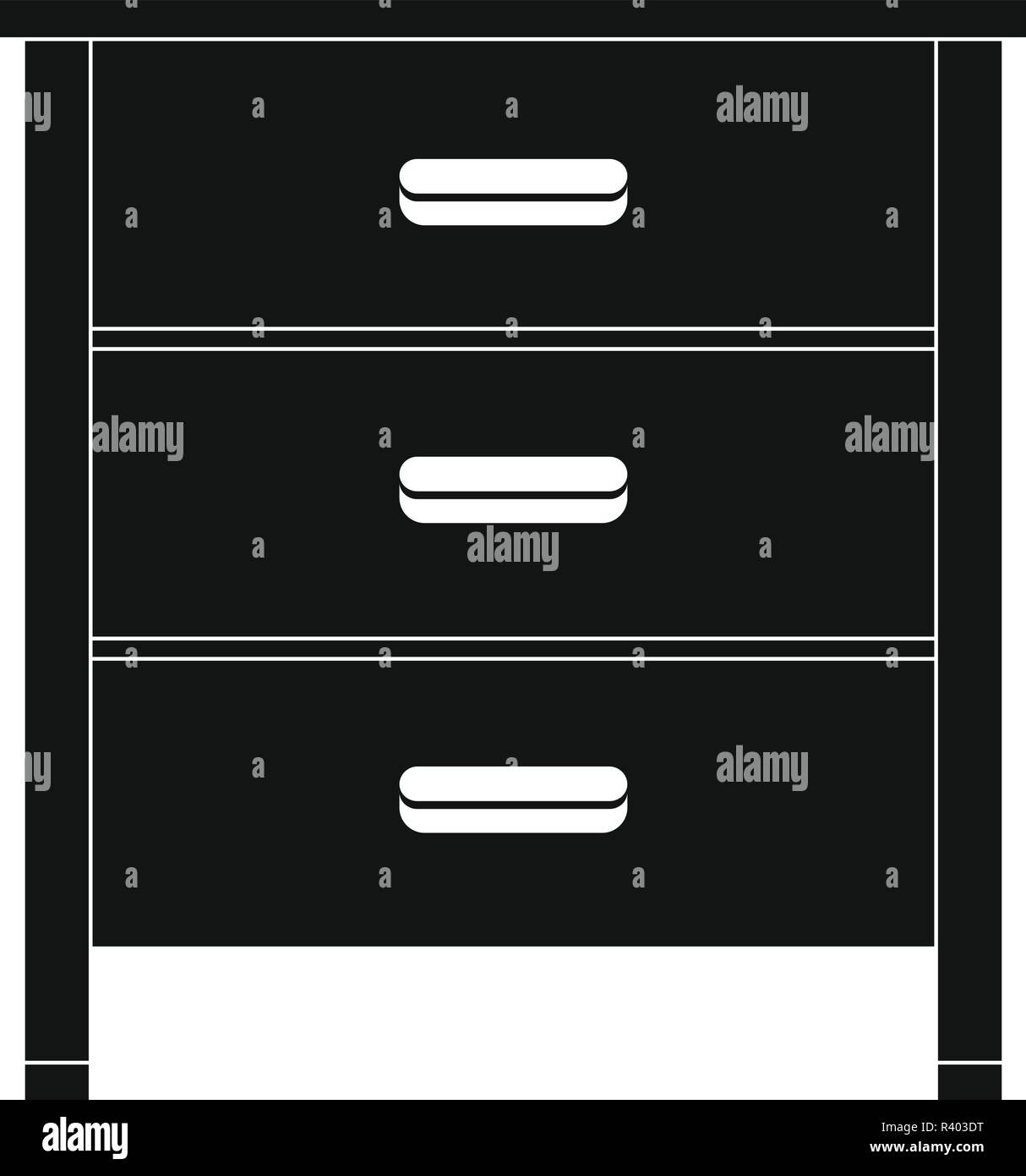 Drawer icon. Simple illustration of drawer vector icon for web design ...
