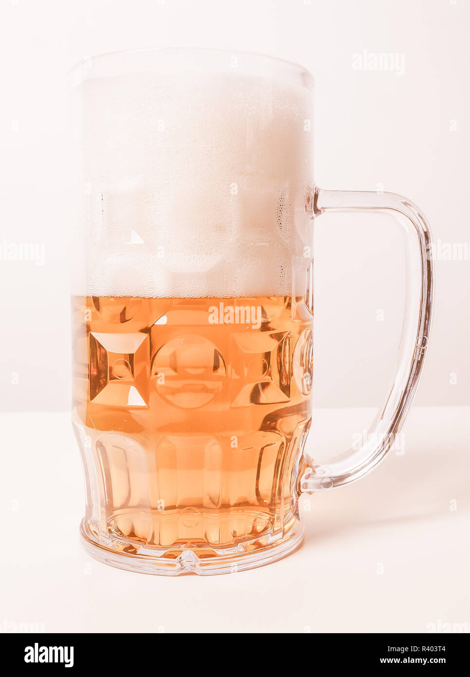 Retro looking Lager beer glass Stock Photo - Alamy