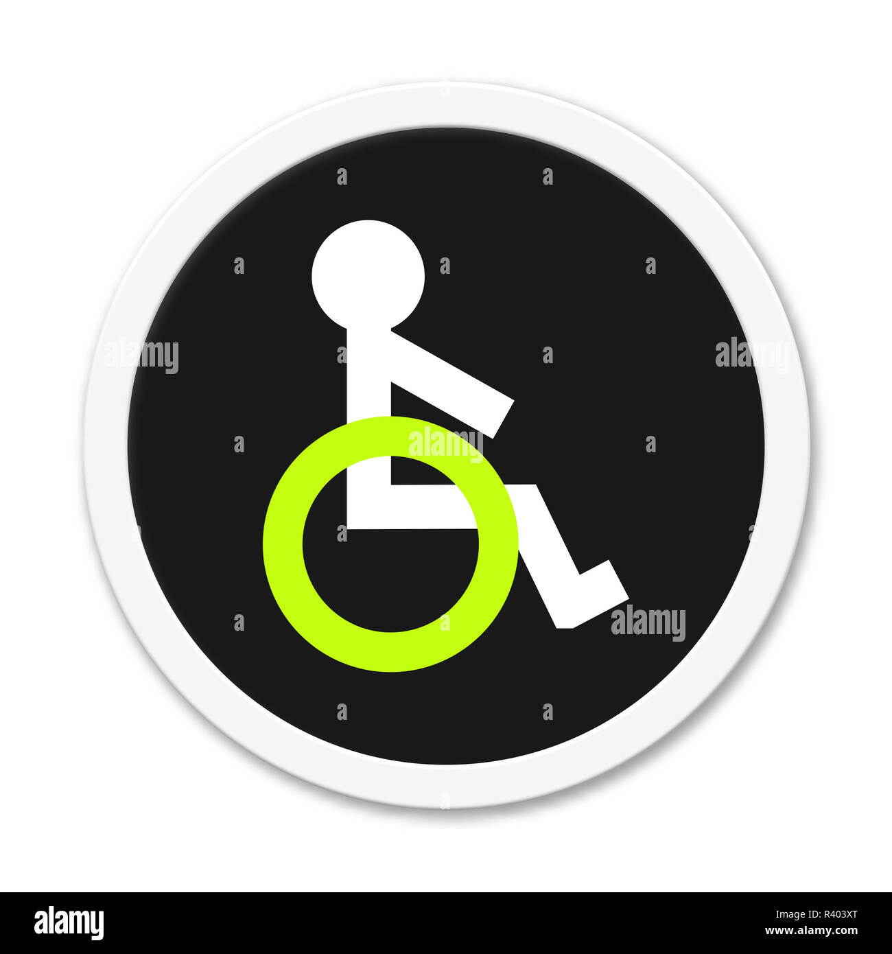 Wheelchair symbol sticker hi-res stock photography and images - Alamy