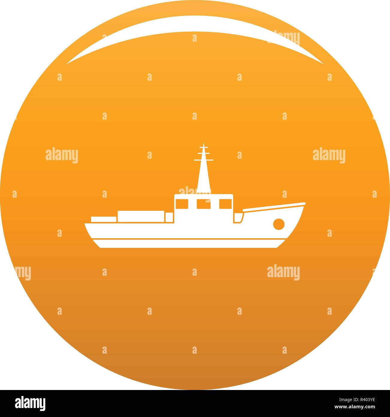 Ship fishing icon. Simple illustration of ship fishing vector icon for ...