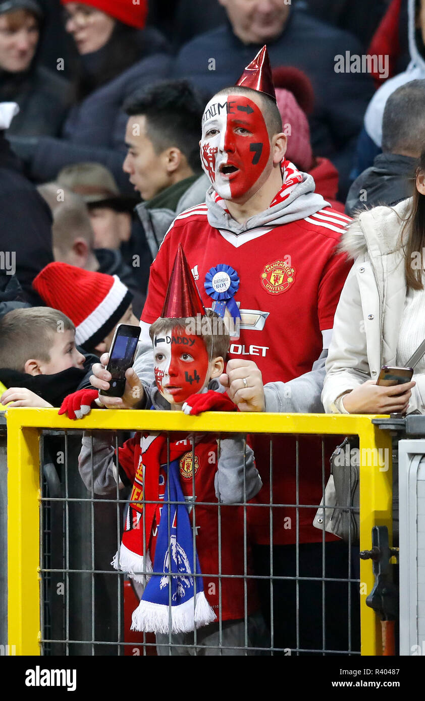 Manchester United fans during the Premier League match at Old Trafford ...