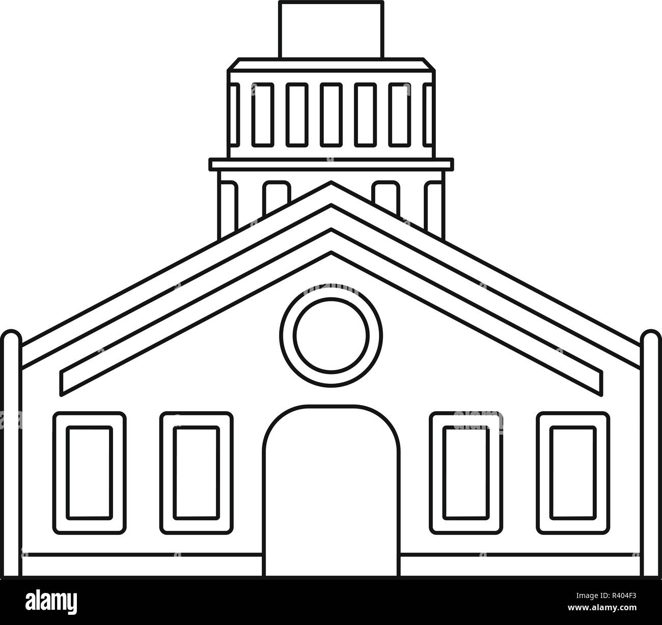 Chapel icon. Outline illustration of chapel vector icon for web design ...