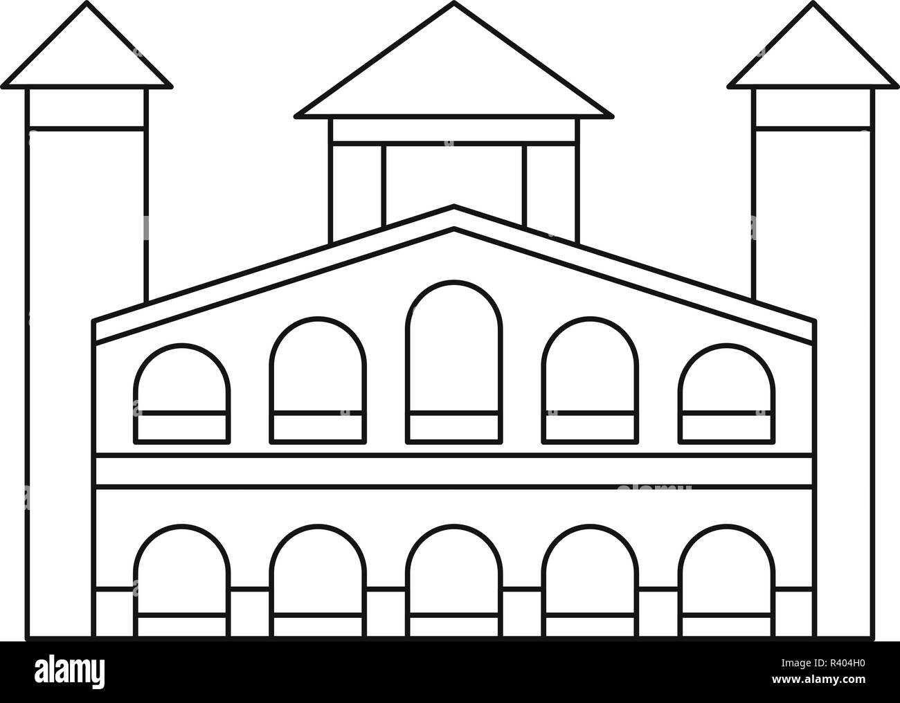 Historical building icon. Outline illustration of historical building ...