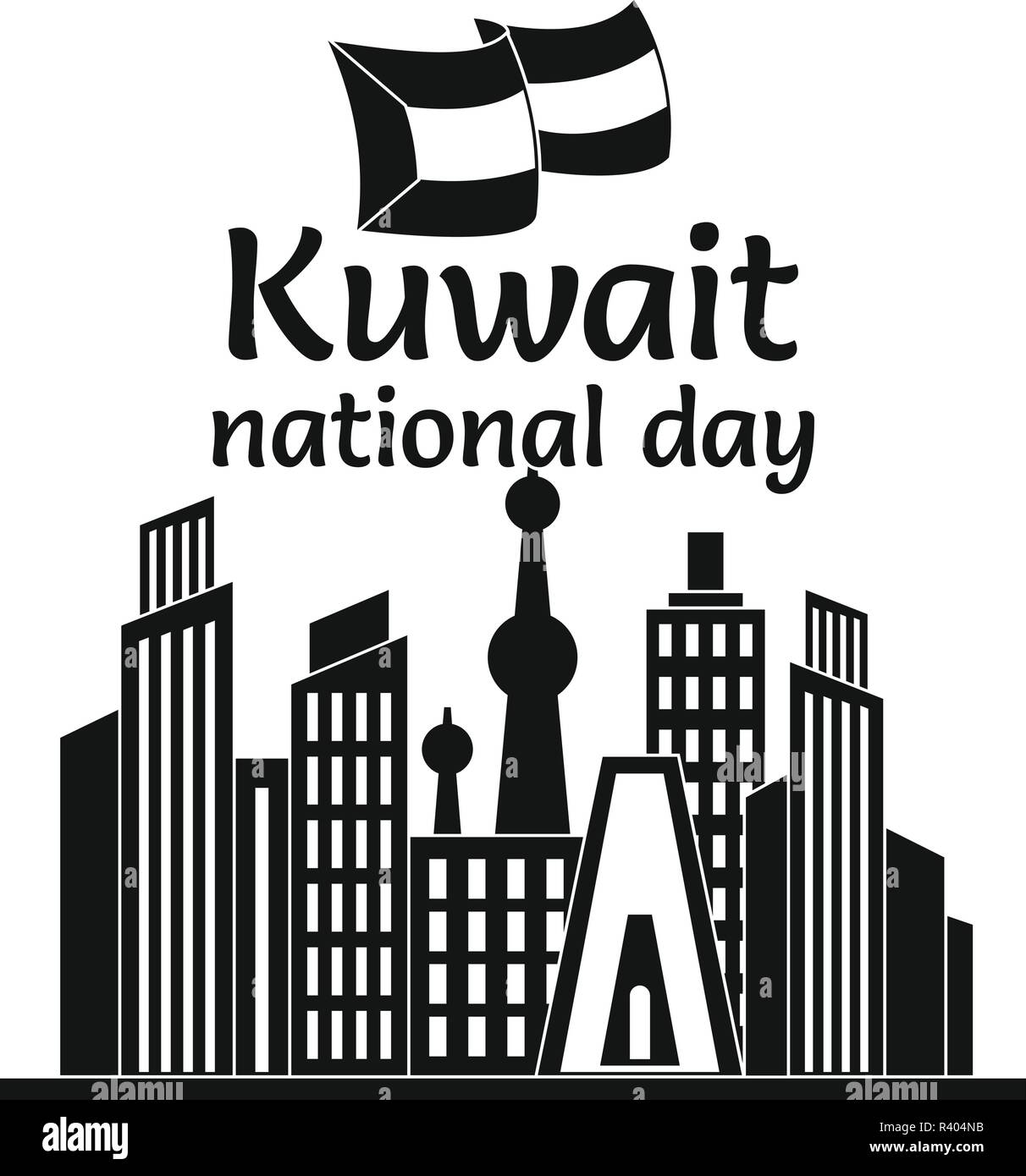 Celebration Kuwait national day background. Simple illustration of ...