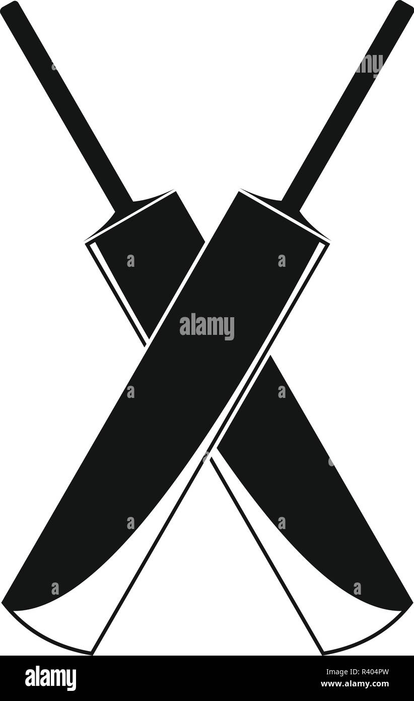 Cricket crossed pad logo. Simple illustration of cricket crossed pad ...