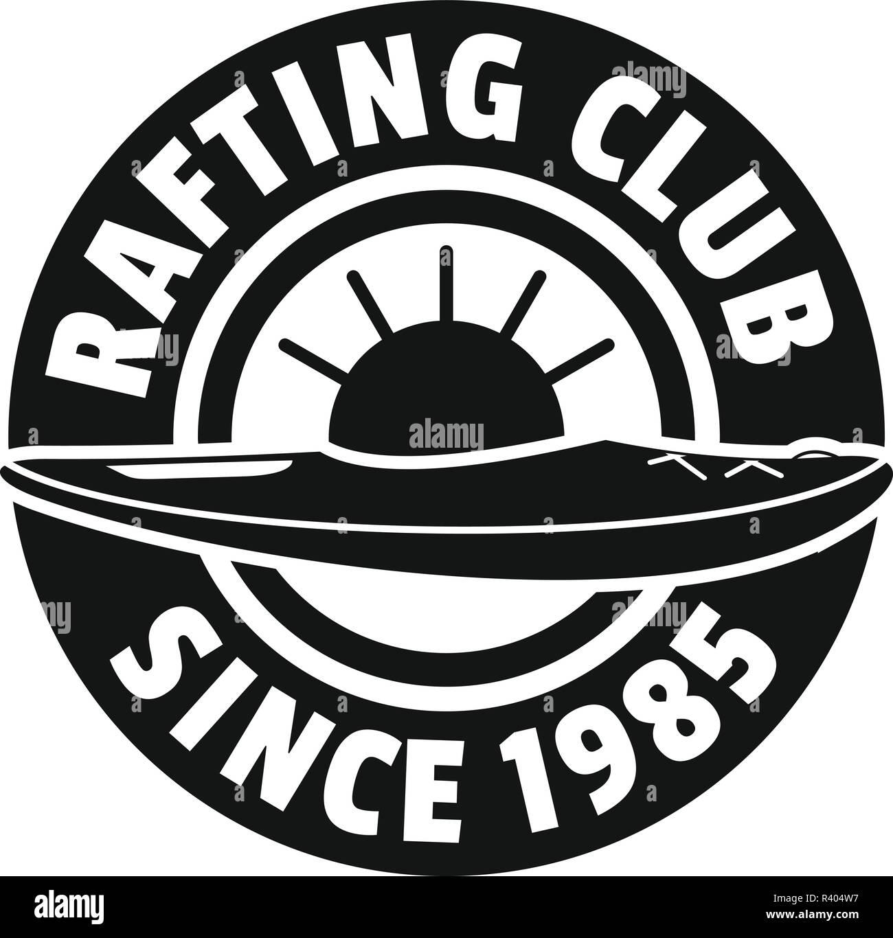 Rafting club logo. Simple illustration of rafting club vector logo for ...