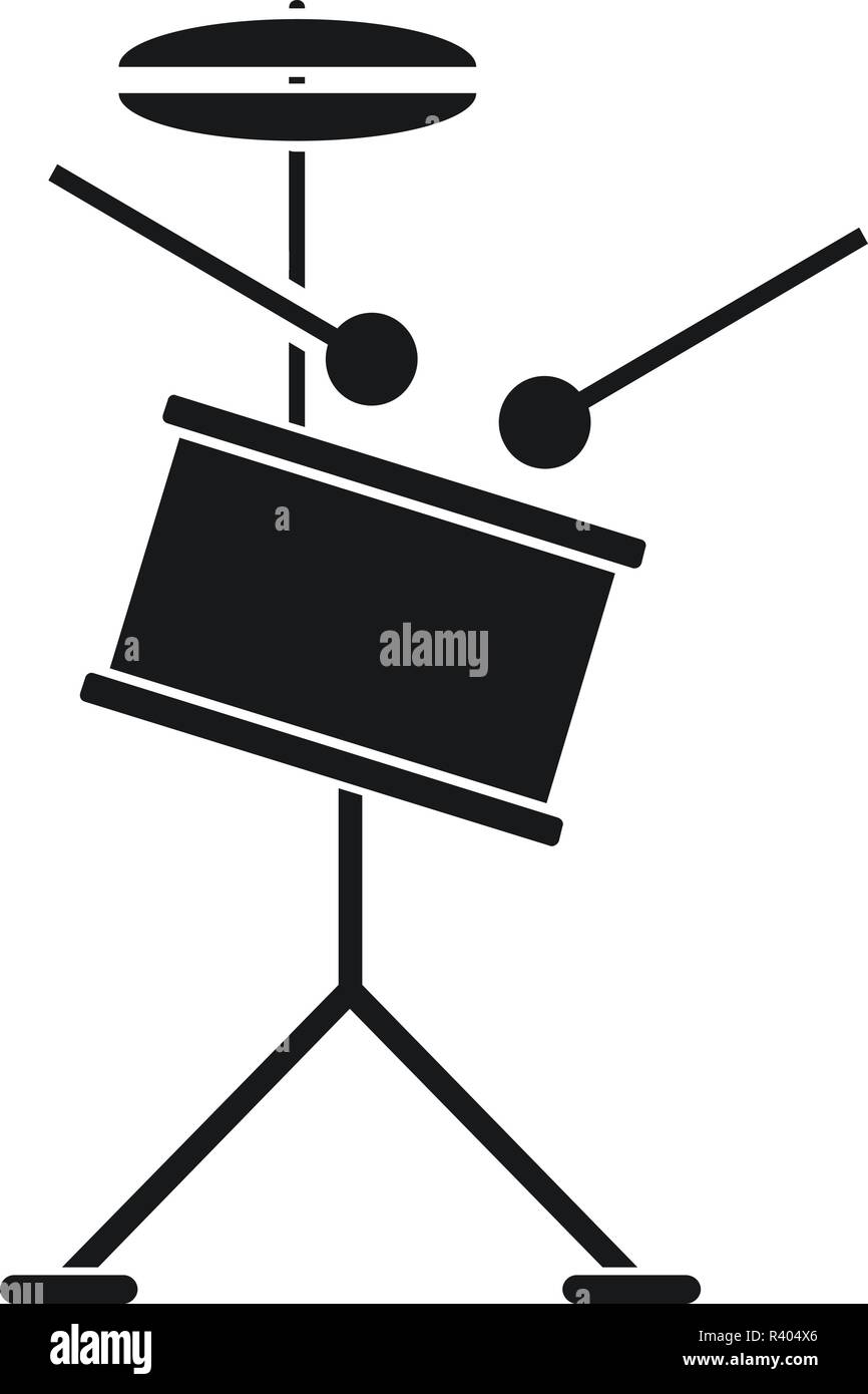 Rock drums icon. Simple illustration of rock drums vector icon for web ...