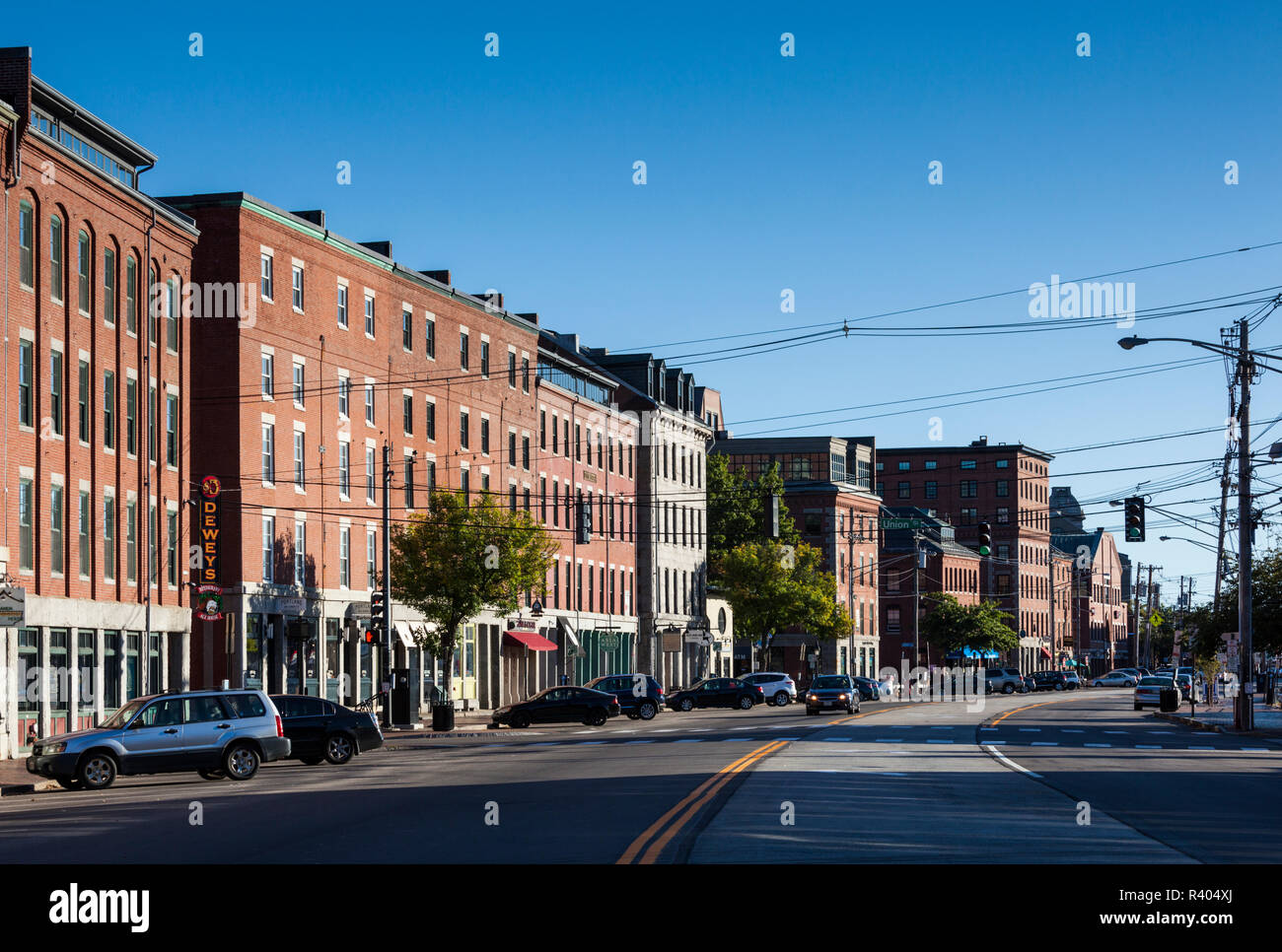 USA, Maine, Portland, buildings of the Old Port Stock Photo - Alamy