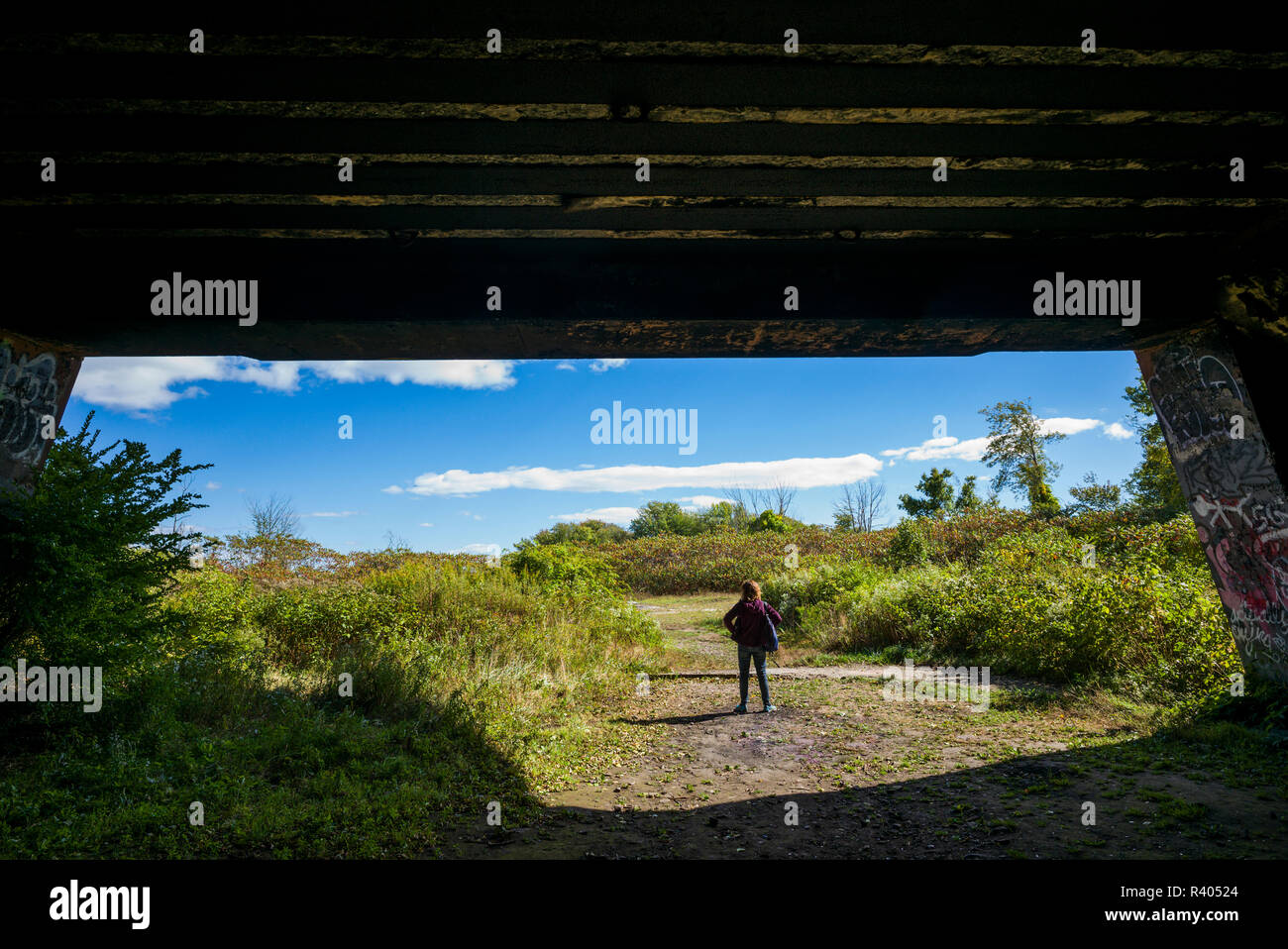 USA, Maine, Portland, Casco Bay, Peaks Island, Battery Steele, WW2 ...