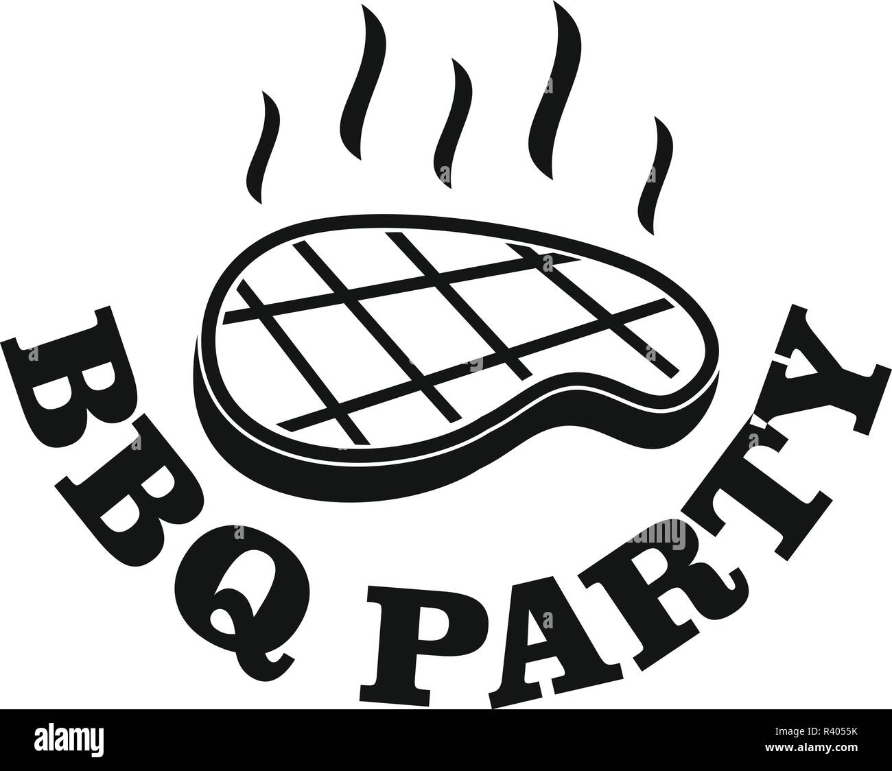 Bbq party logo. Simple illustration of bbq party vector logo for web ...