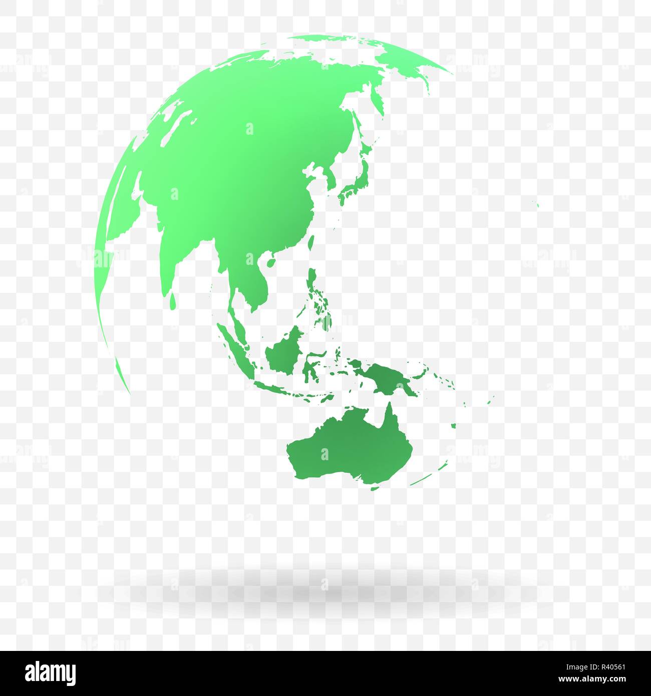 Highly detailed Earth globe symbol, Australia, Indian and Pacific ...