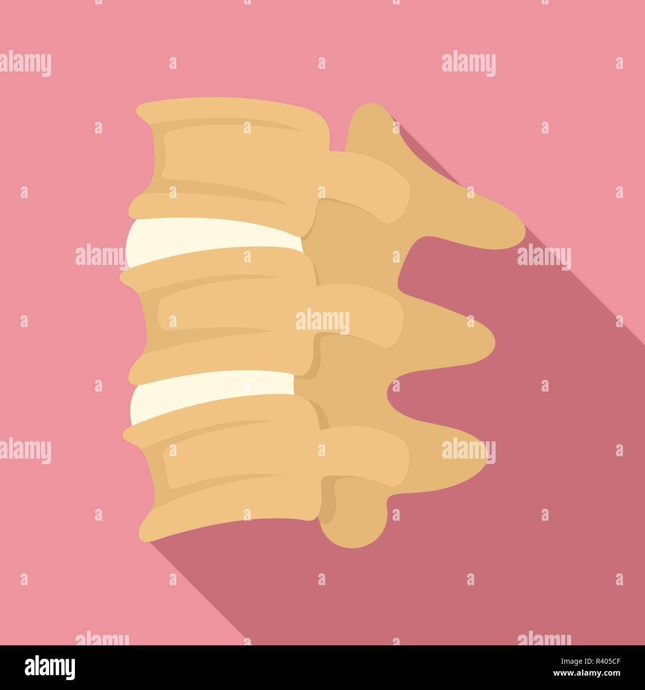 Spinal column discs icon. Flat illustration of spinal column discs ...
