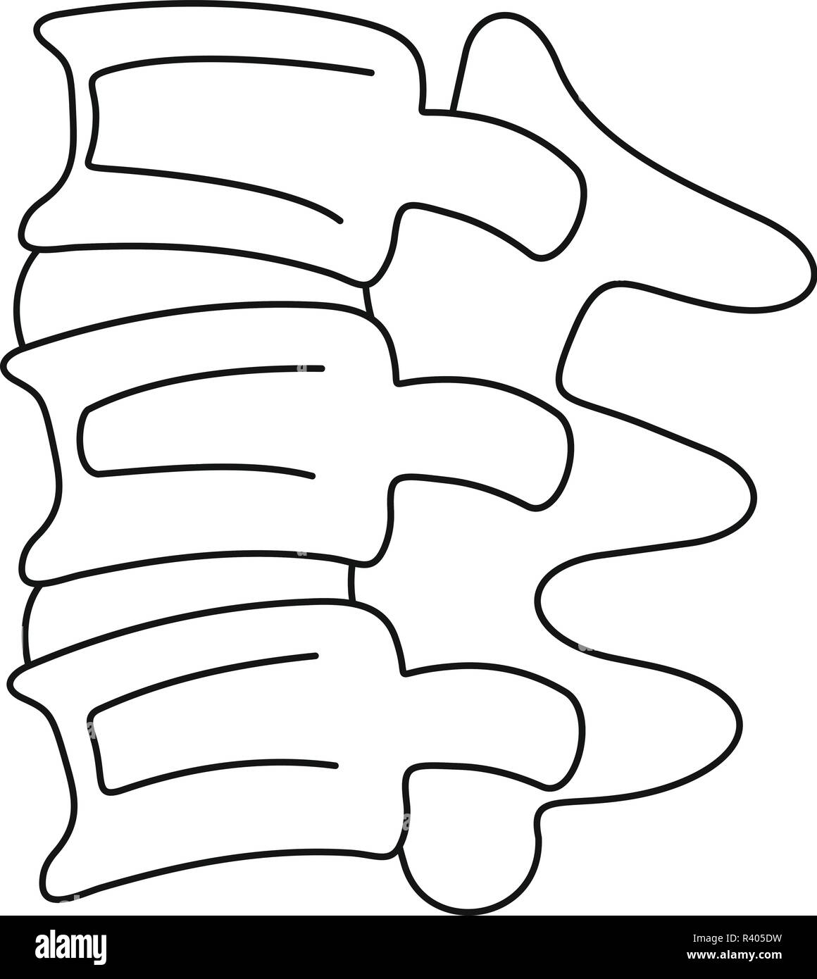 Spinal column discs icon. Outline spinal column discs vector icon for ...