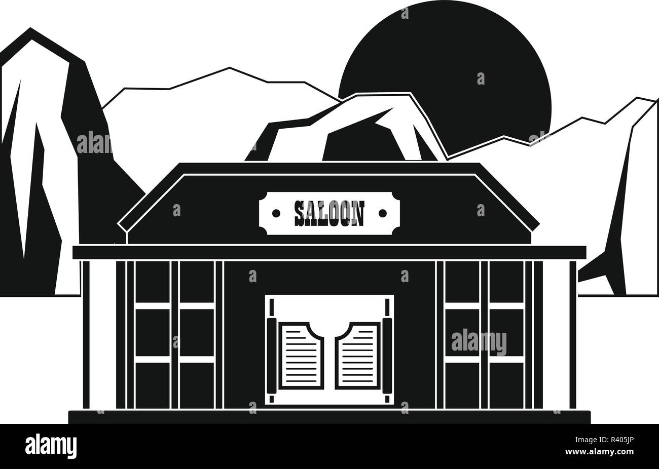 Bar saloon icon. Simple illustration of bar saloon vector icon for web ...