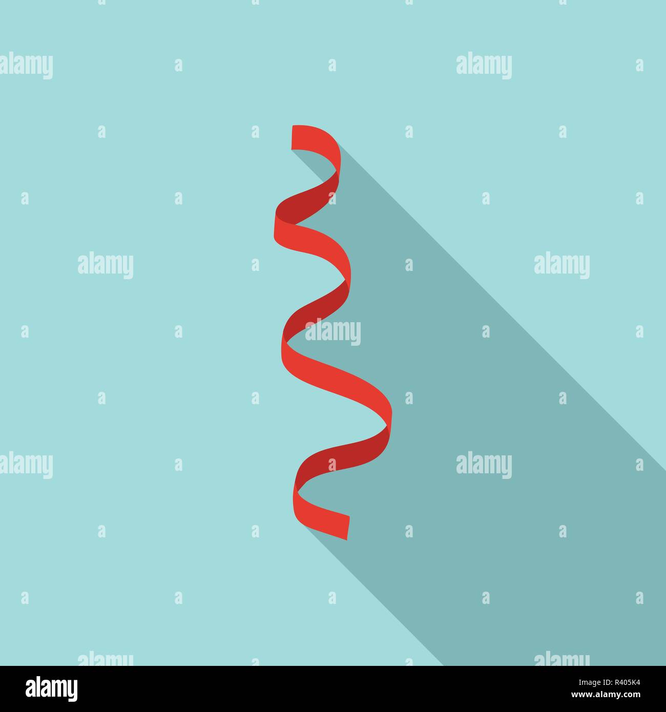 Red serpentine icon. Flat illustration of red serpentine vector icon ...