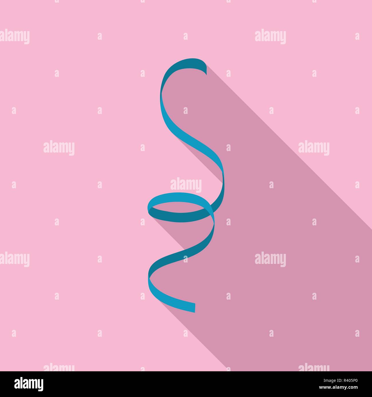Curly ribbon icon. Flat illustration of curly ribbon vector icon for ...