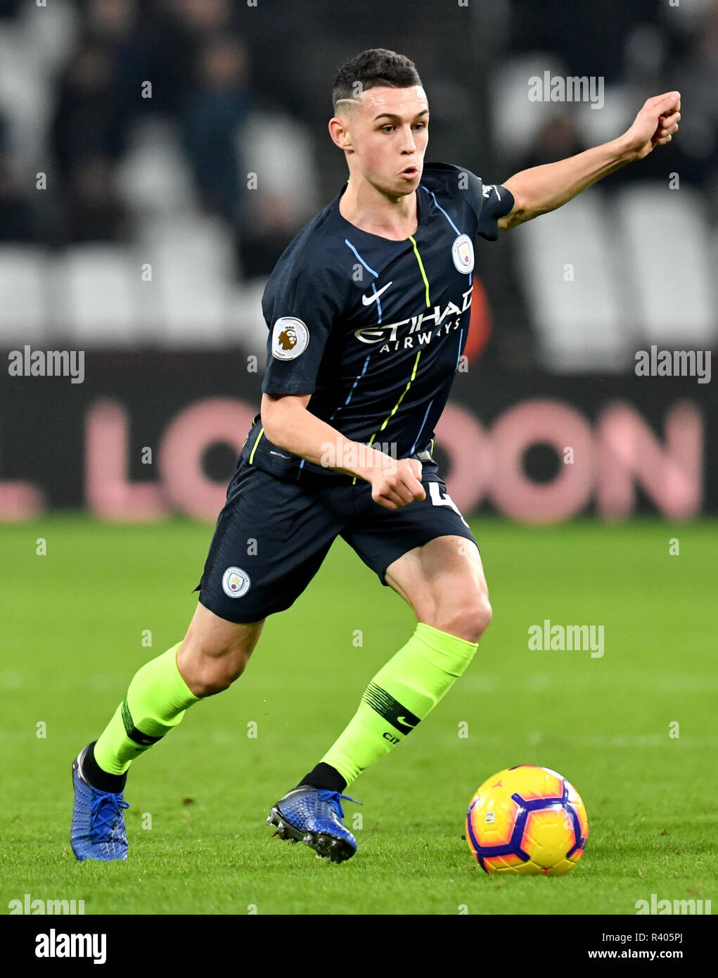 Manchester City's Phil Foden during the Premier League match at The ...