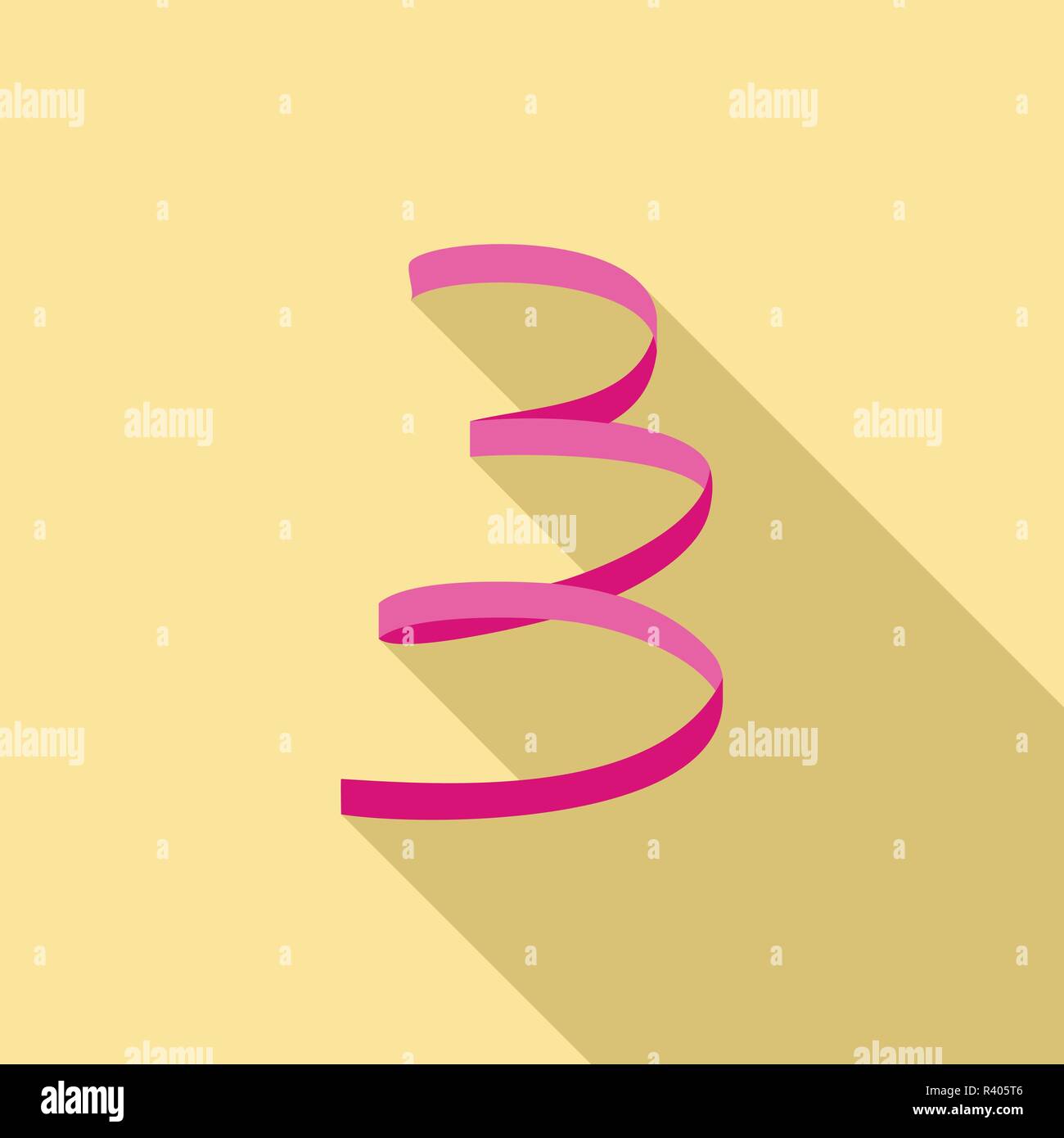 Pink serpentine icon. Flat illustration of pink serpentine vector icon ...