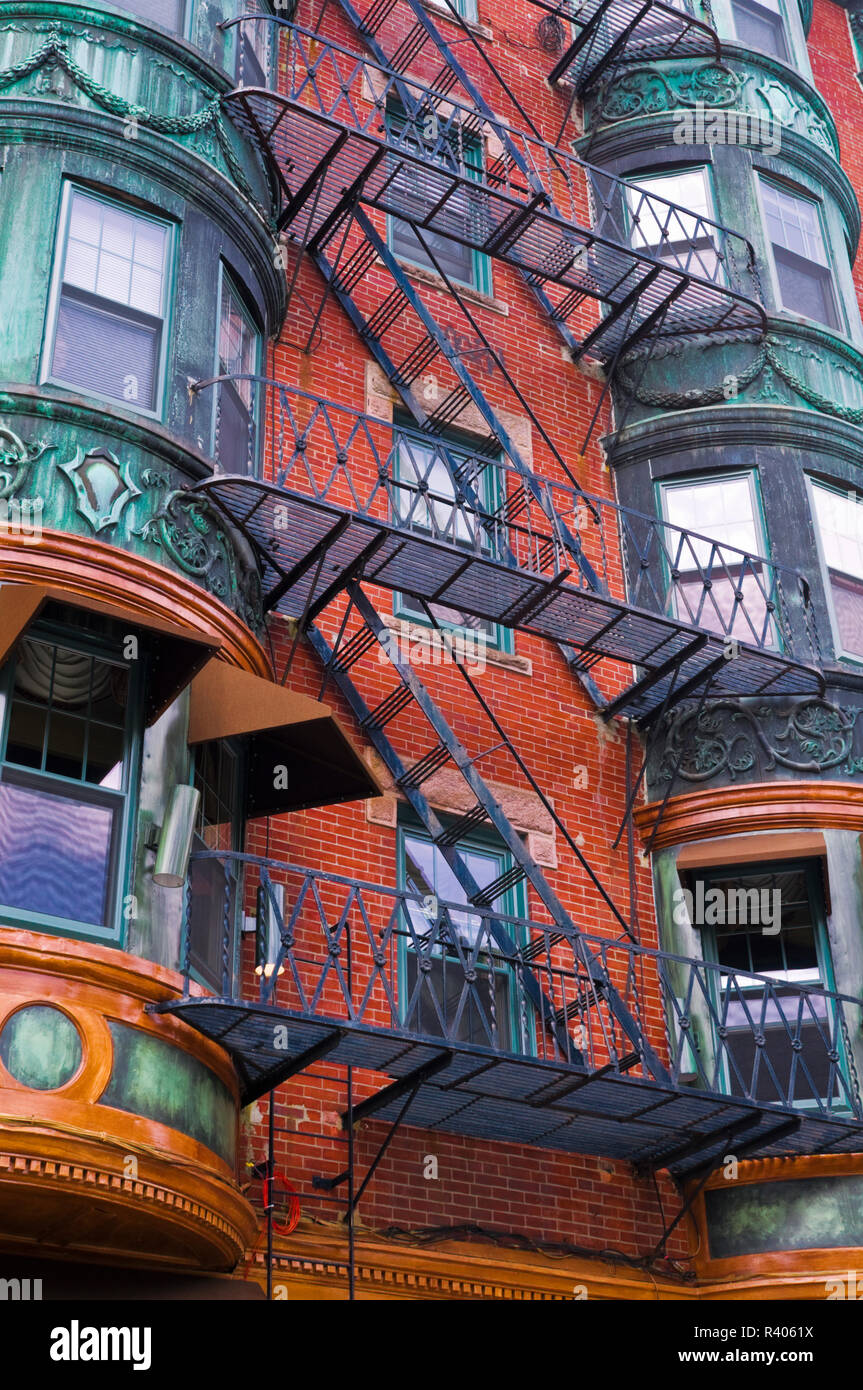 Apartments fire escape in north hi-res stock photography and images - Alamy