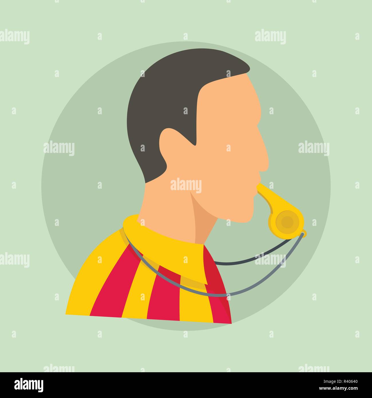 Soccer referee background. Flat illustration of soccer referee vector ...