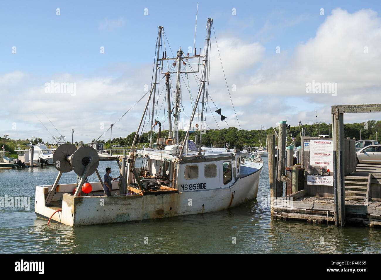 Fishing boat, Rock Harbor, Orleans, Cape Cod, Massachusetts, USA Stock ...