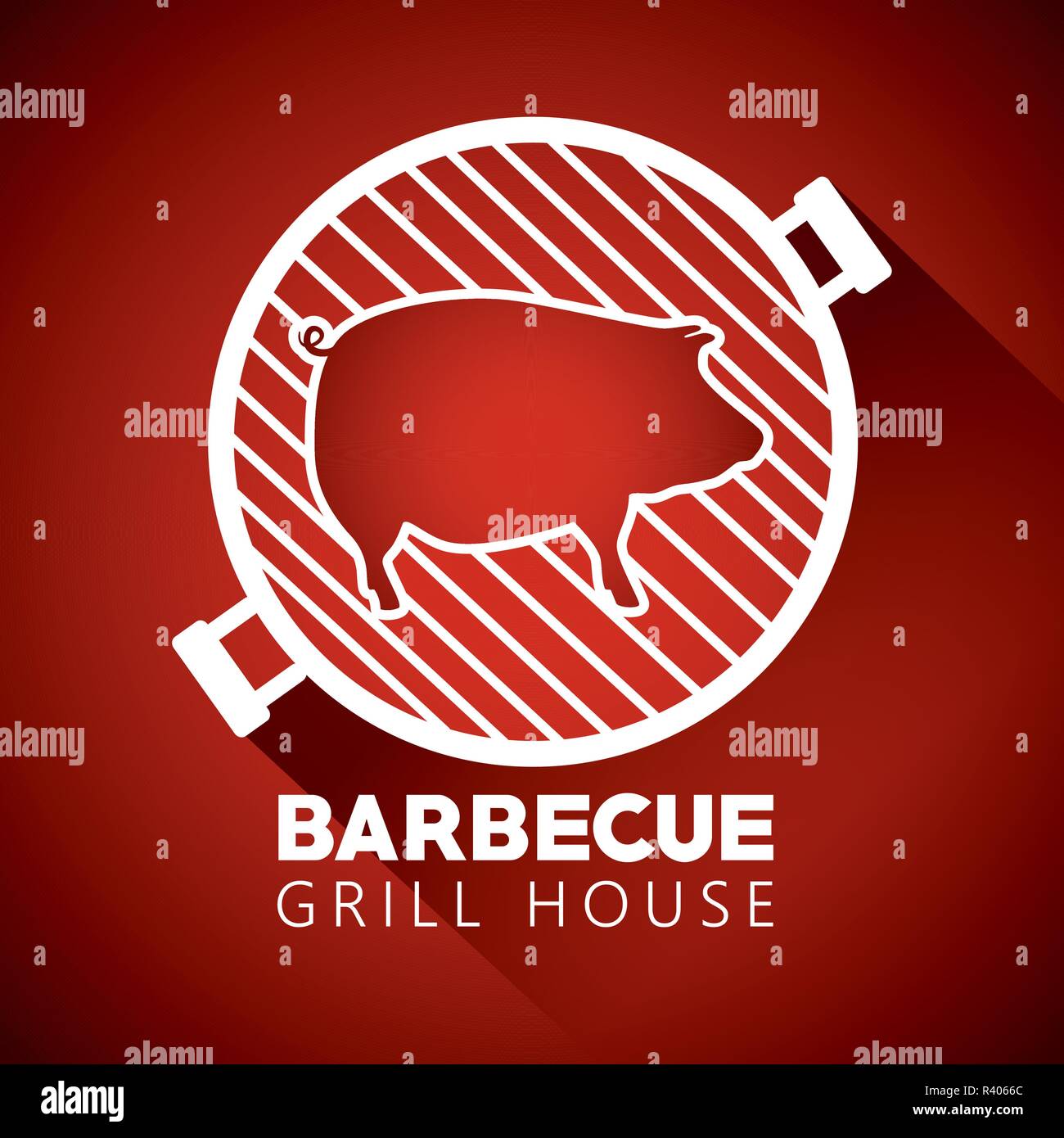 Grilling pork Stock Vector Images - Alamy
