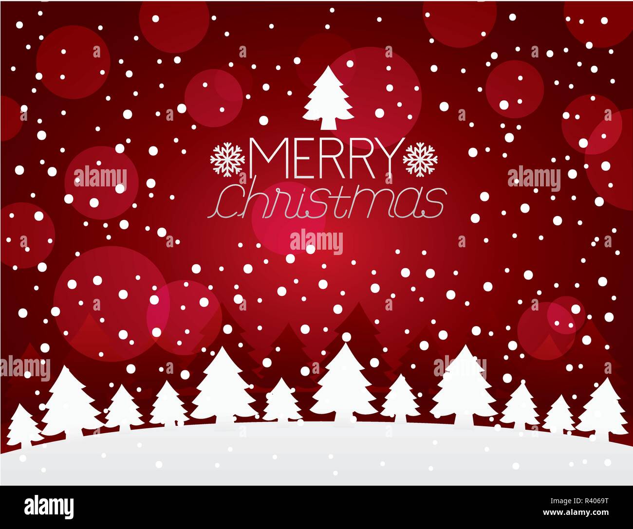 merry christmas alps snow dotted background vector illustration Stock ...