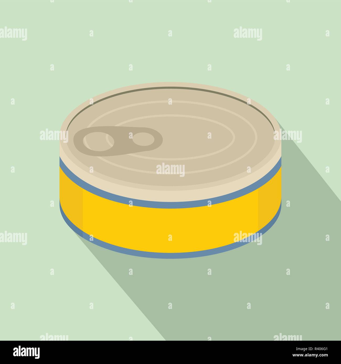 Tuna can icon. Flat illustration of tuna can vector icon for web design ...