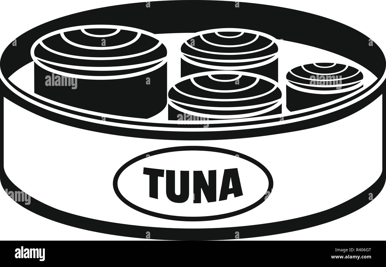 Open tuna can icon. Simple illustration of open tuna can vector icon ...