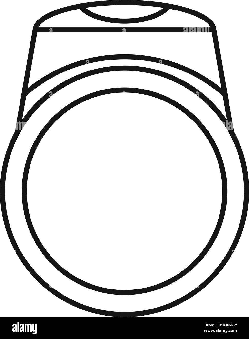 Ring icon. Outline ring vector icon for web design isolated on white ...