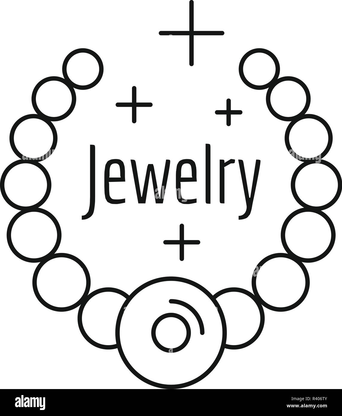 Jewelry logo. Outline illustration of jewelry vector logo for web ...