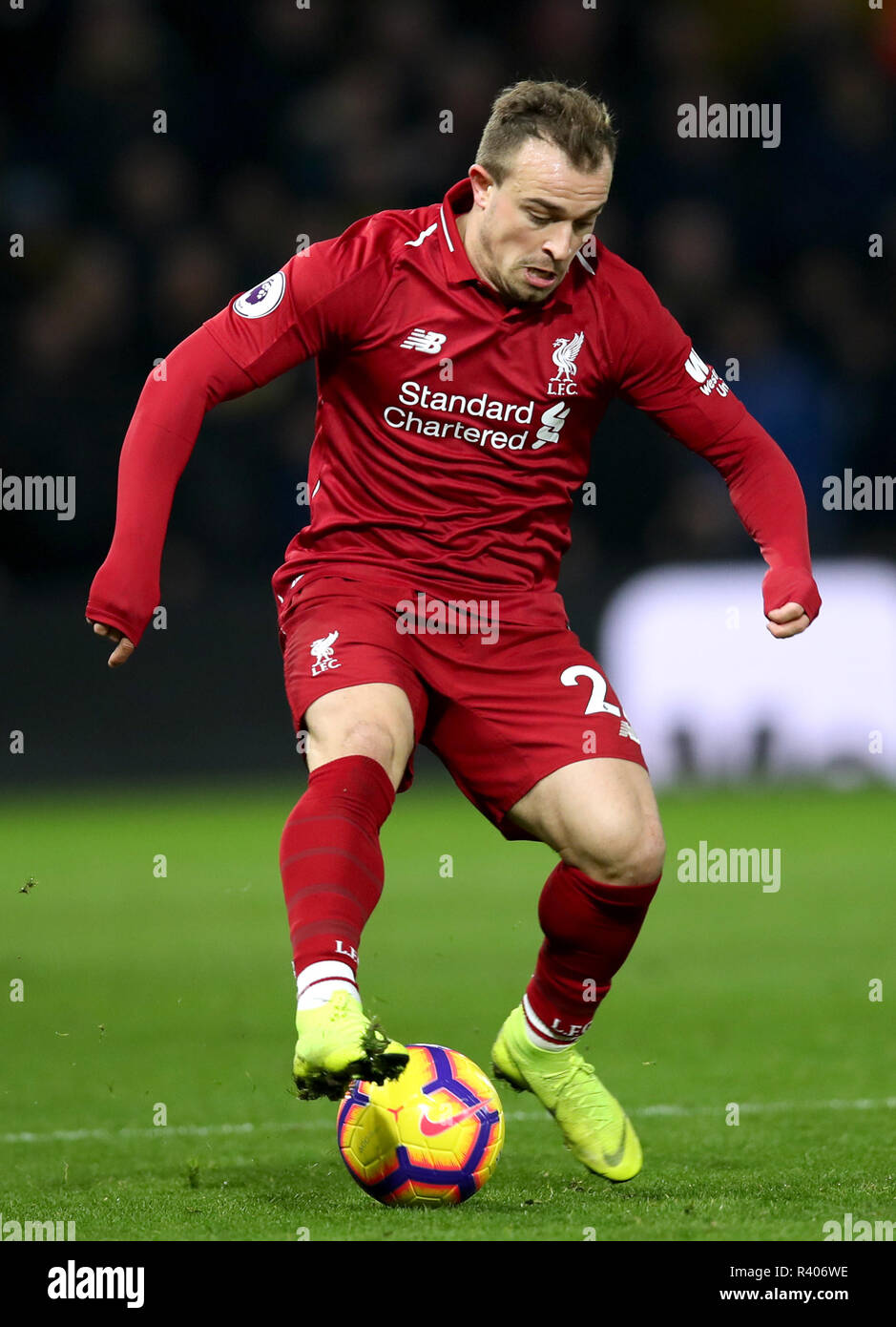 Liverpool's Xherdan Shaqiri during the Premier League match at Vicarage ...