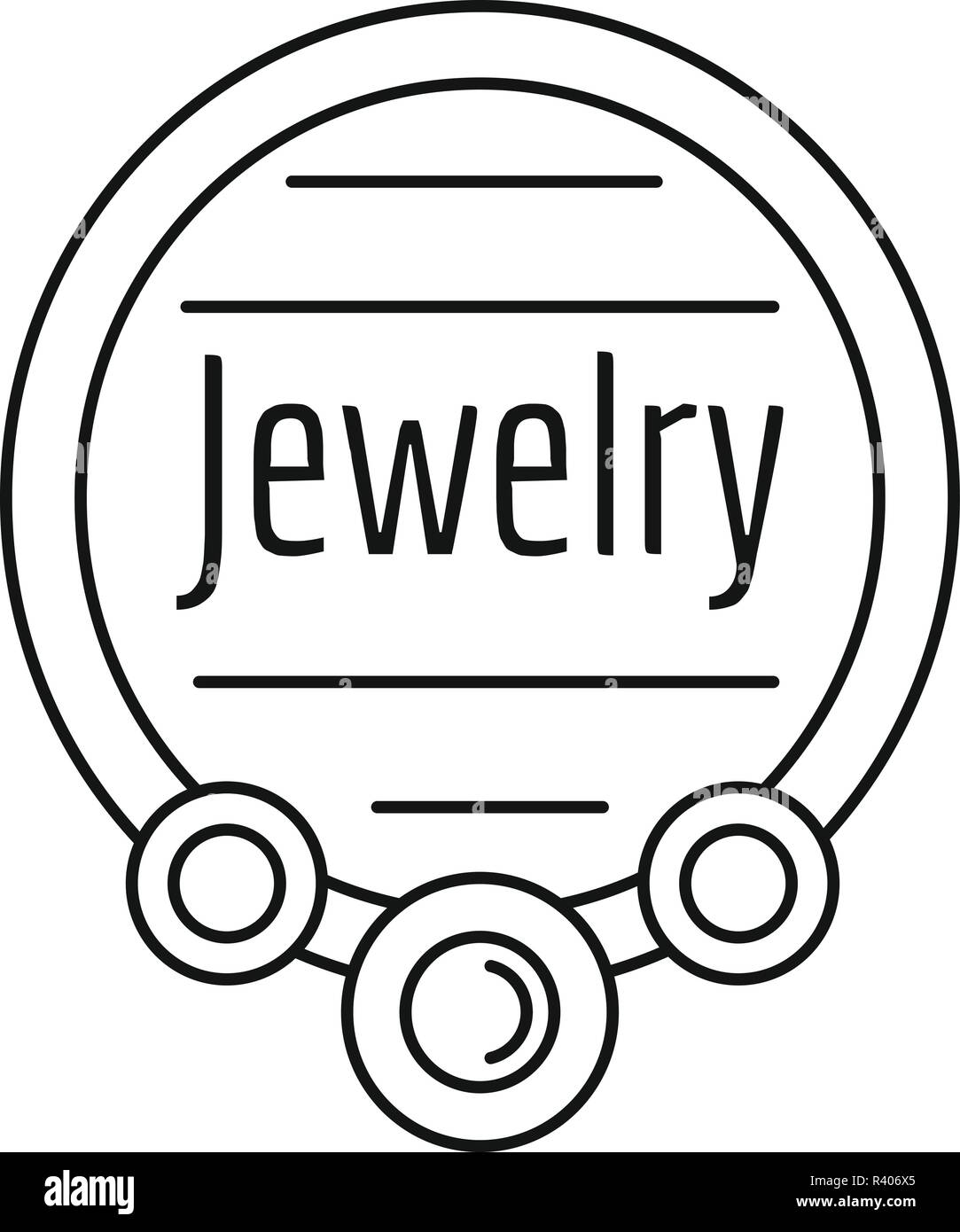 Jewelry logo. Outline illustration of jewelry vector logo for web ...