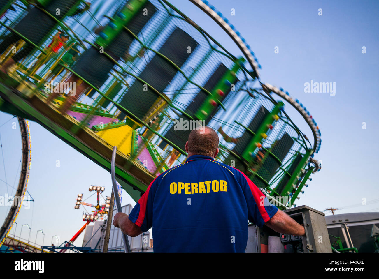 Carnival ride operator hi-res stock photography and images - Alamy