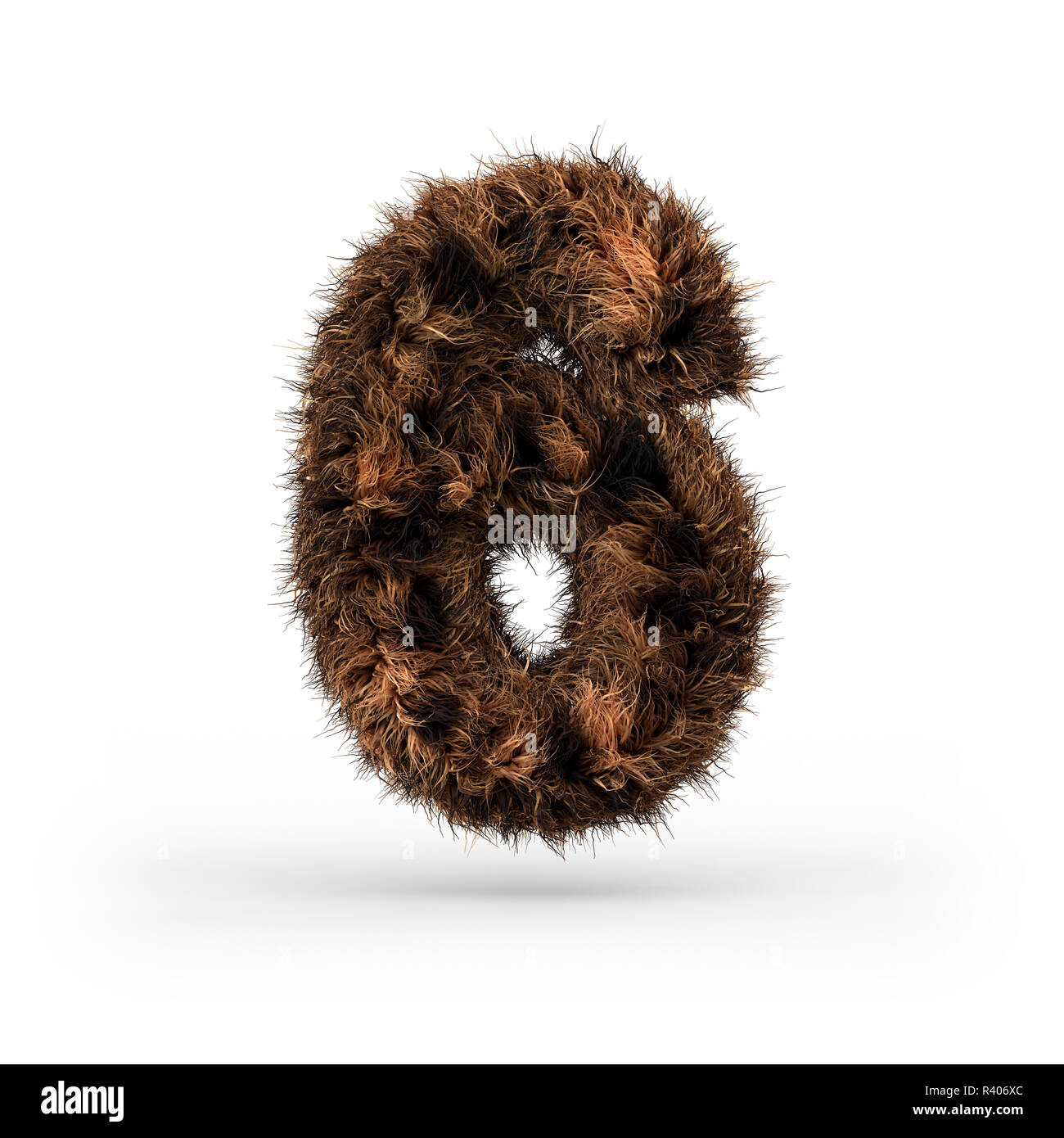Uppercase fluffy and furry font made of fur texture for poster printing ...