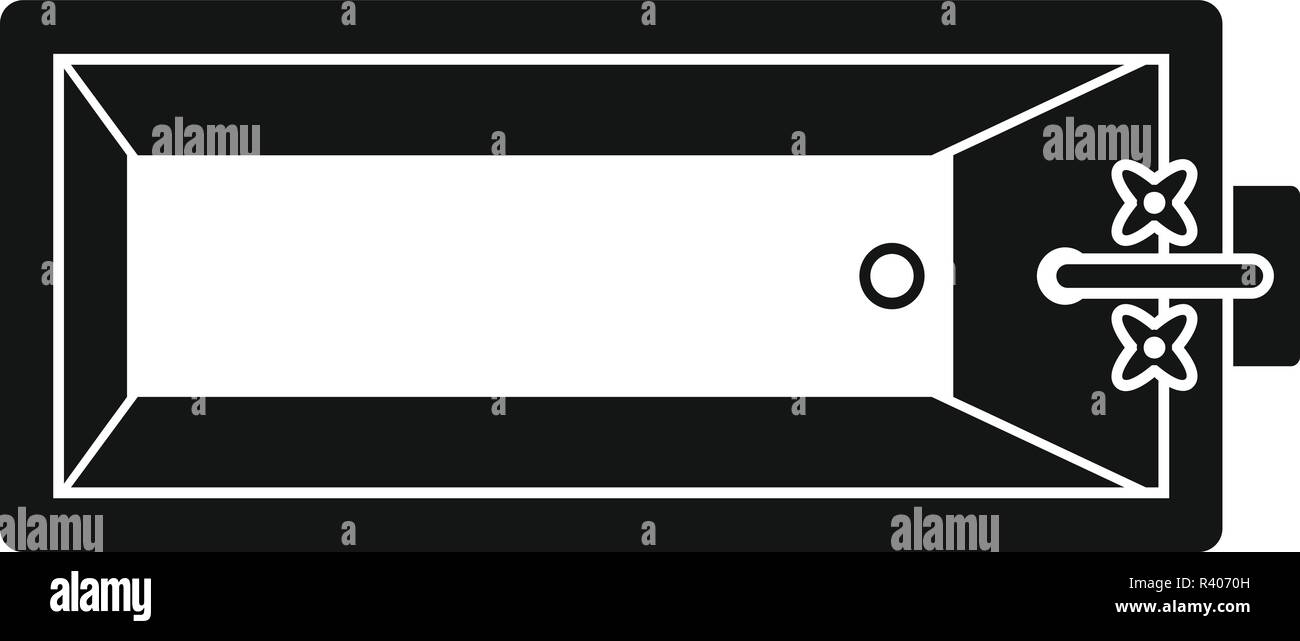 Top view bathtube icon. Simple illustration of top view bathtube vector ...
