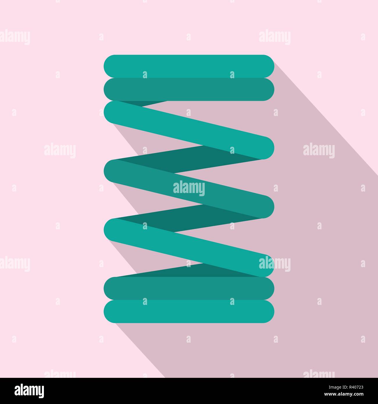 Spring coil icon. Flat illustration of spring coil vector icon for web ...