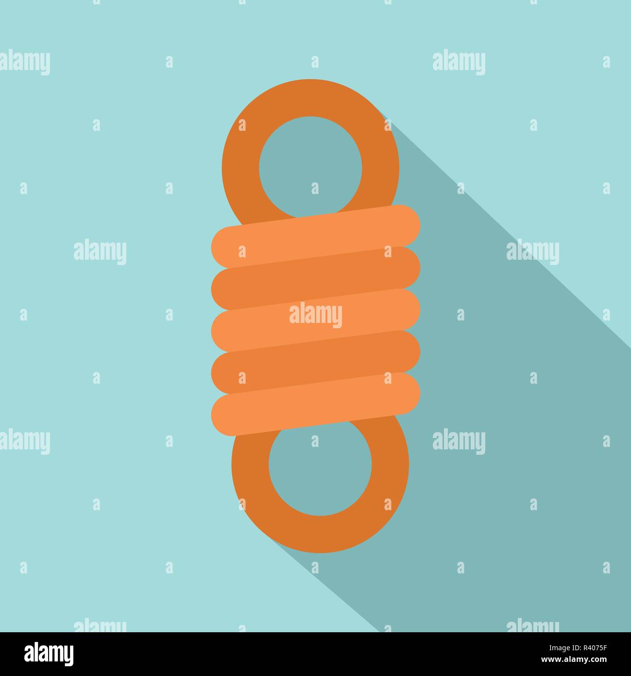 Double spring coil icon. Flat illustration of double spring coil vector ...