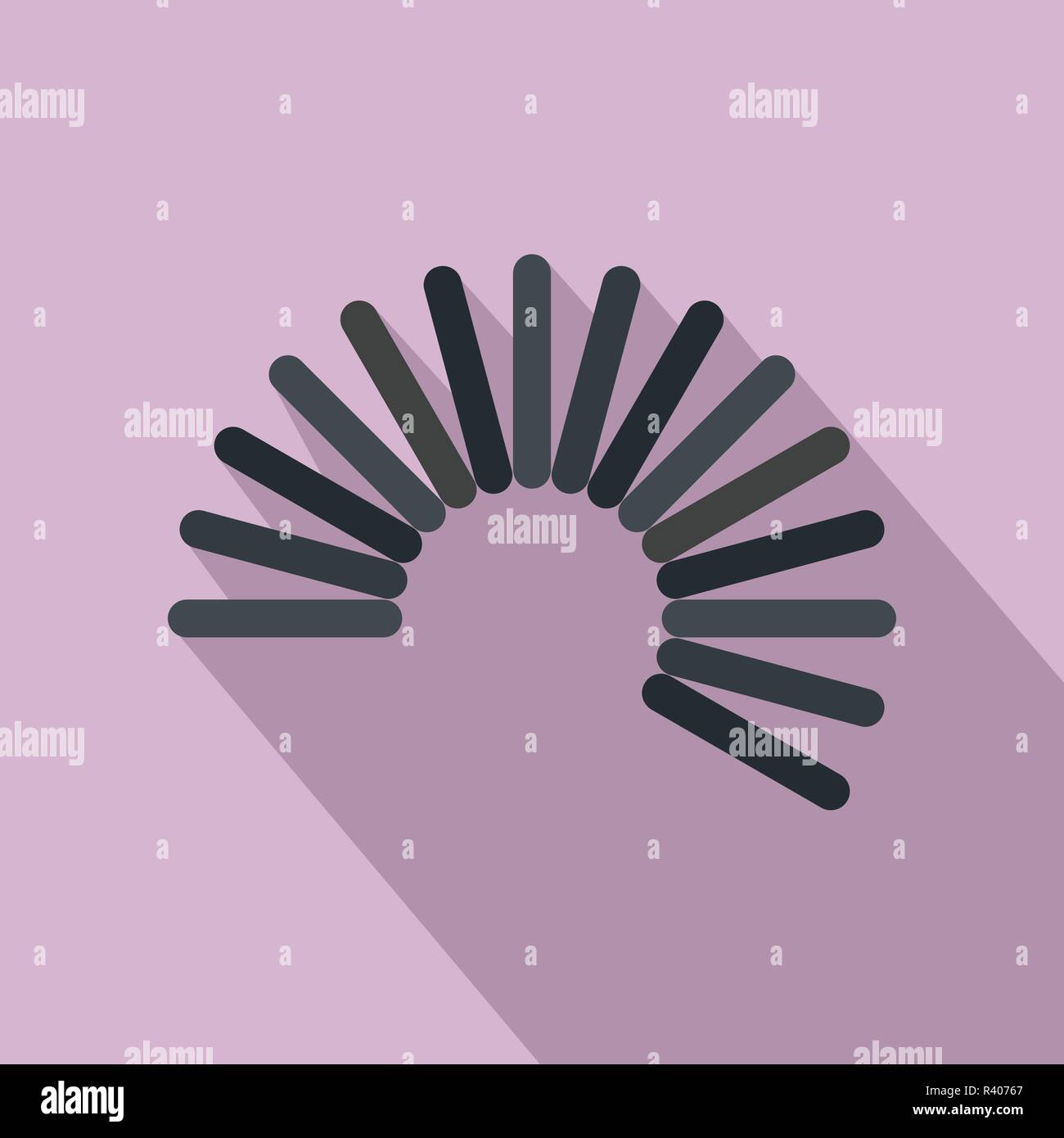 Flexible wire coil icon. Flat illustration of flexible wire coil vector ...
