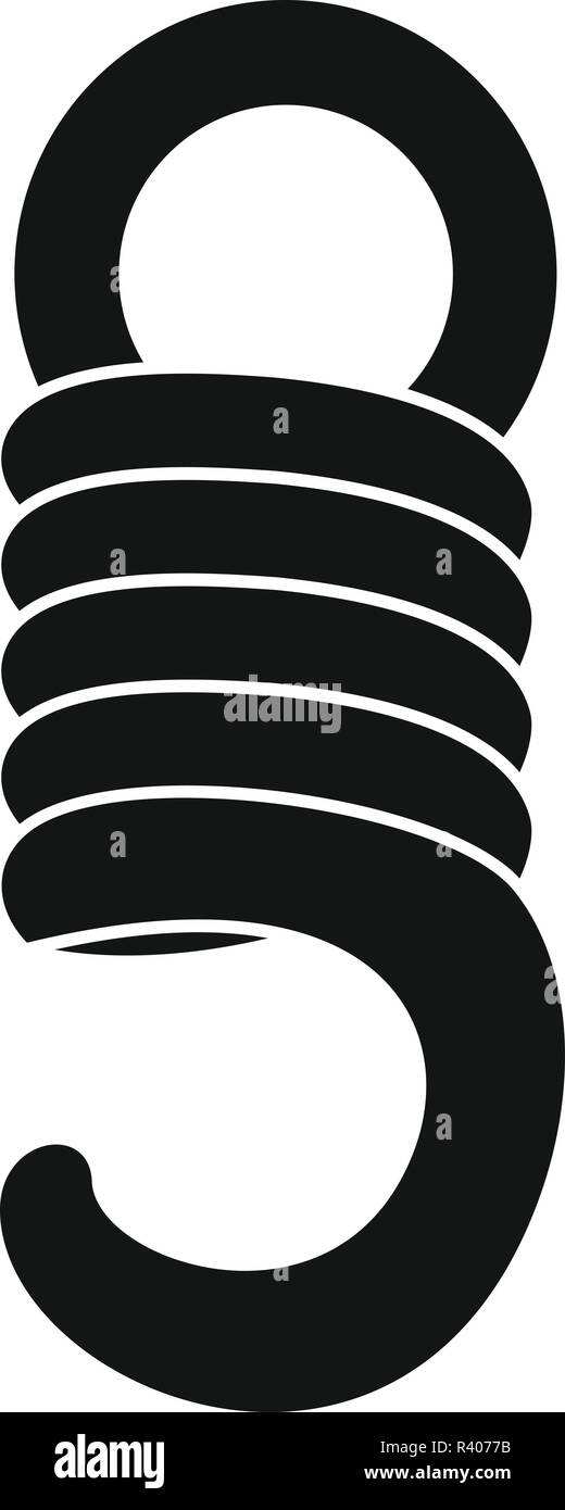 Elastic spring icon. Simple illustration of elastic spring vector icon ...