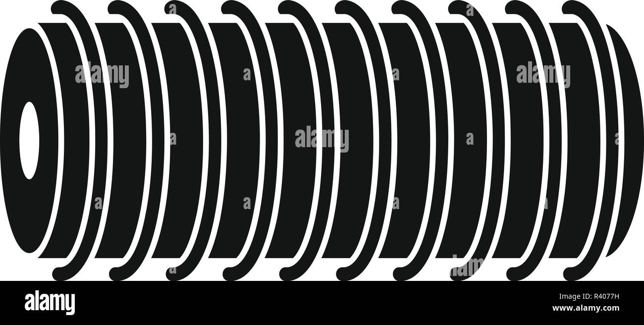 Electric spring coil icon. Simple illustration of electric spring coil ...