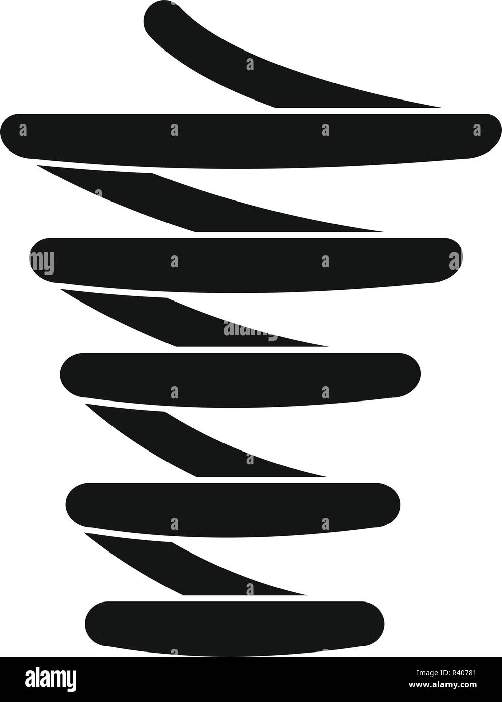 Spiral spring icon. Simple illustration of spiral spring vector icon ...