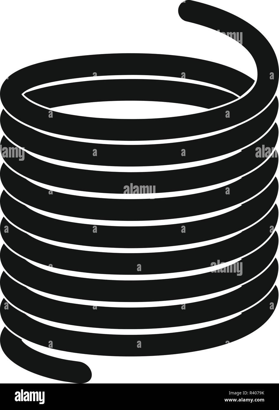 Metal spring coil icon. Simple illustration of metal spring coil vector ...