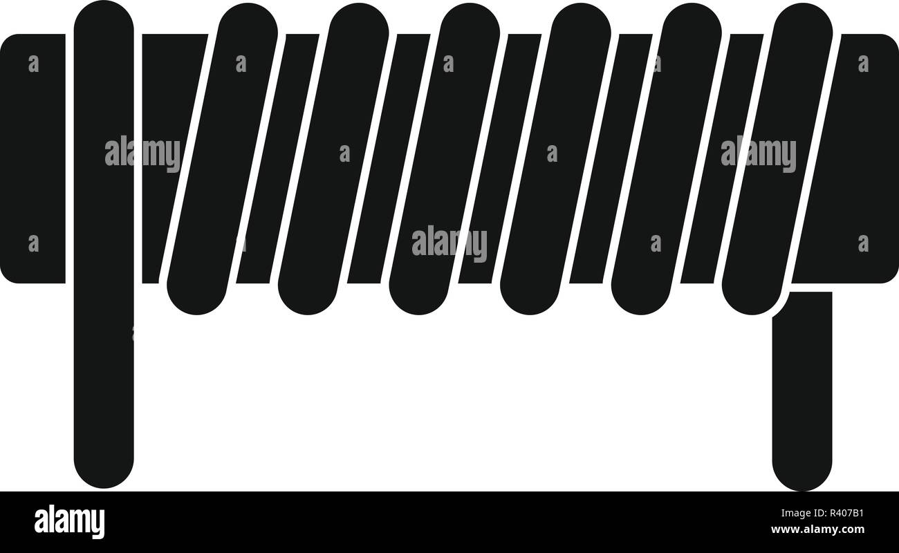 Induction spring coil icon. Simple illustration of induction spring ...