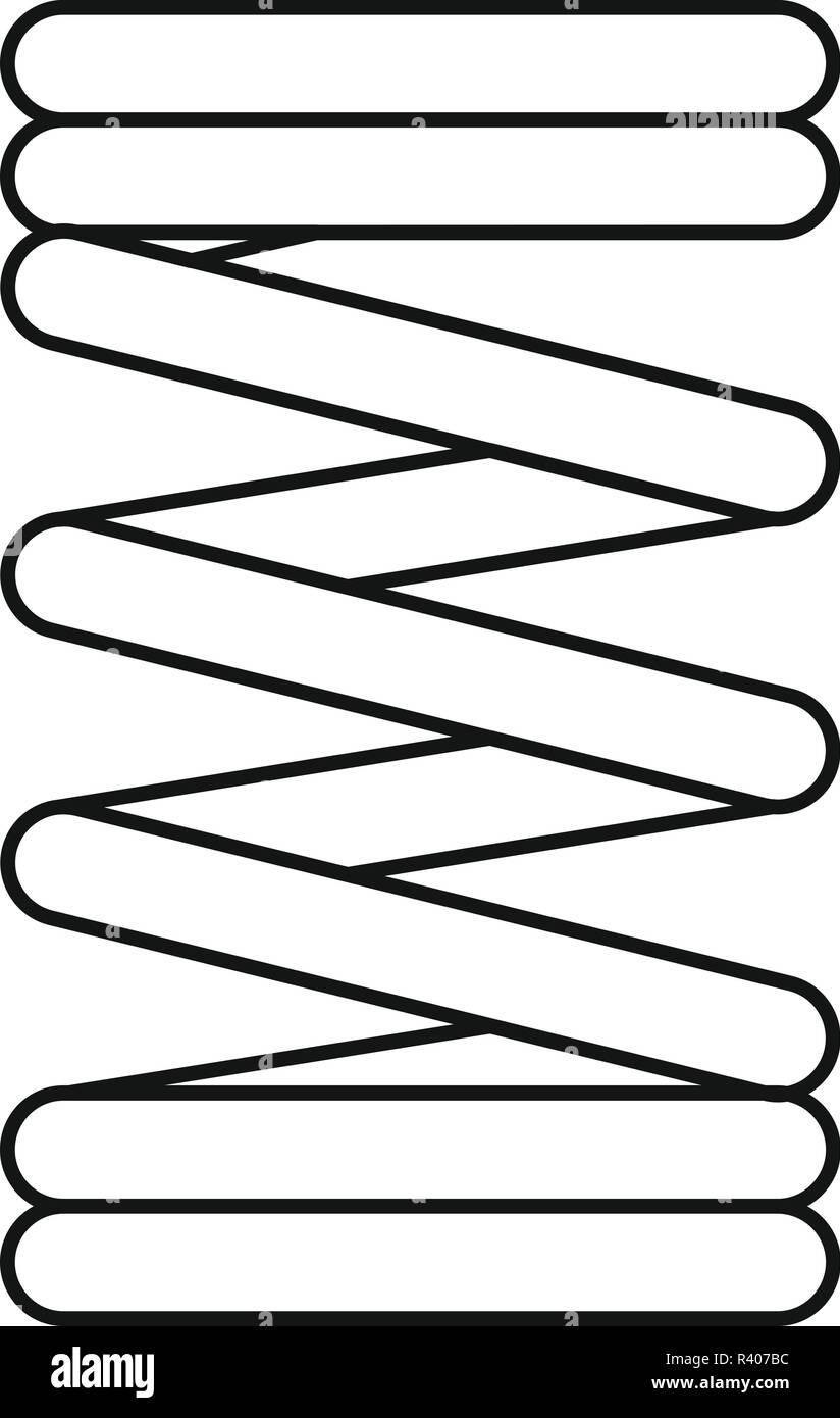 Spring coil icon. Outline spring coil vector icon for web design ...