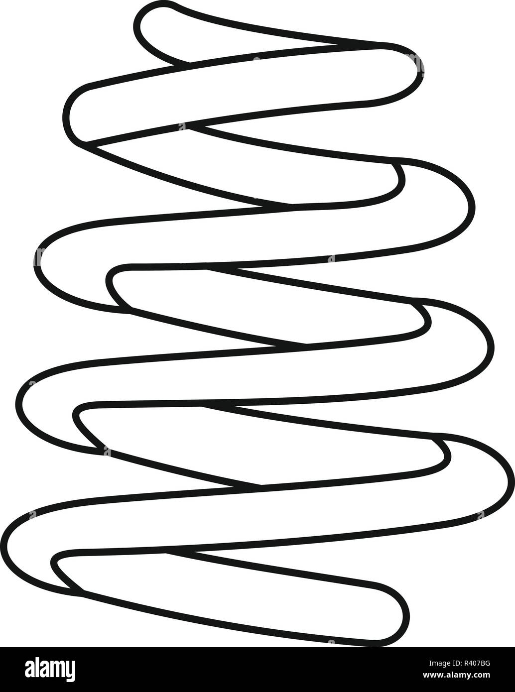 Spiral coil icon. Outline spiral coil vector icon for web design ...