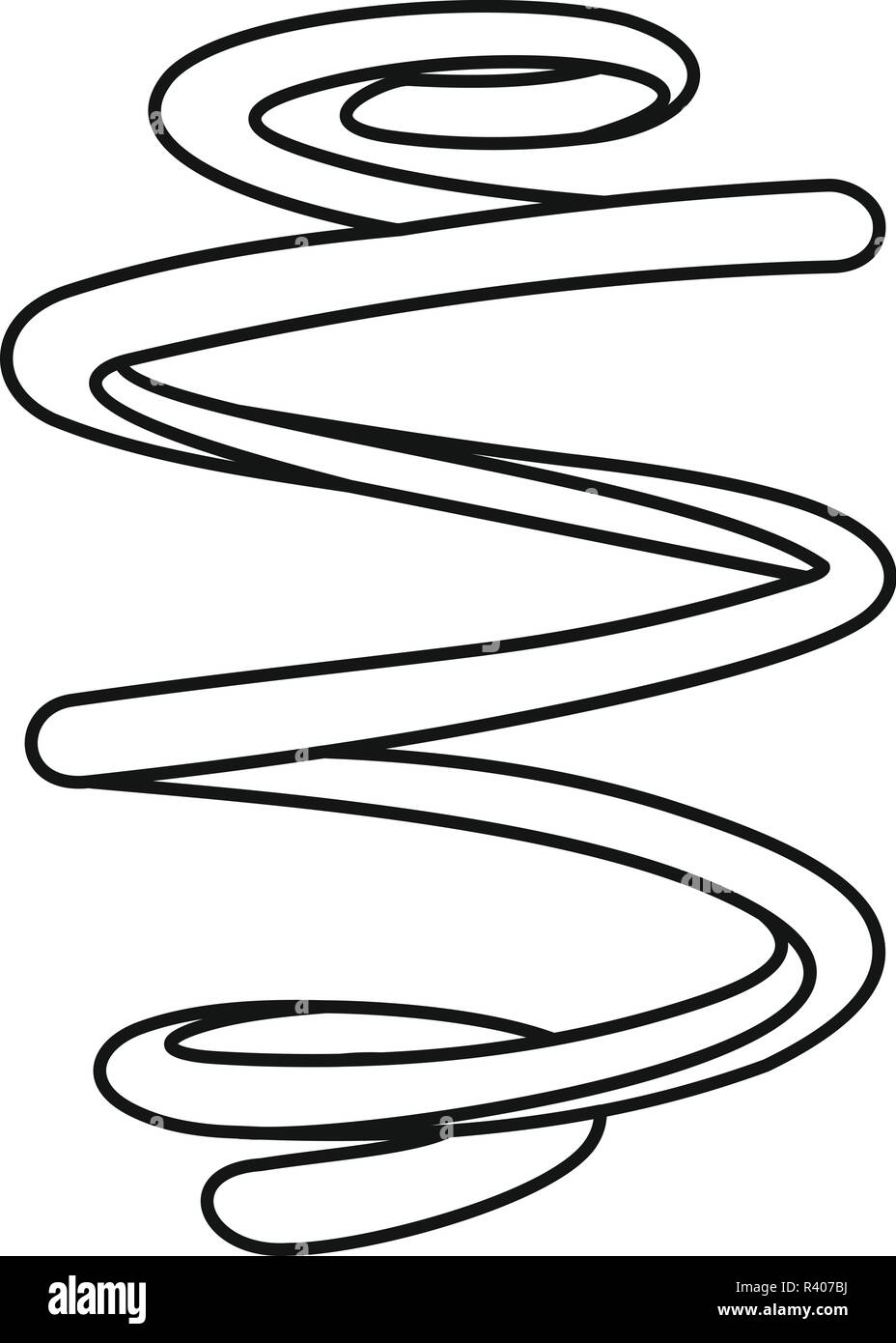 Elastic spring icon. Outline elastic spring vector icon for web design ...