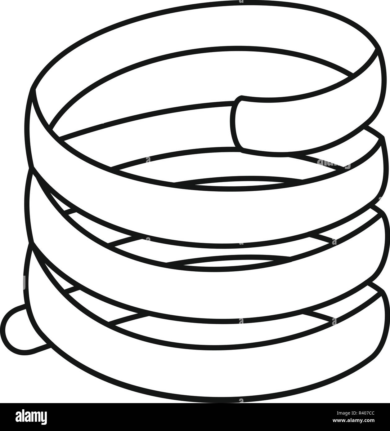 Short spring coil icon. Outline short spring coil vector icon for web ...
